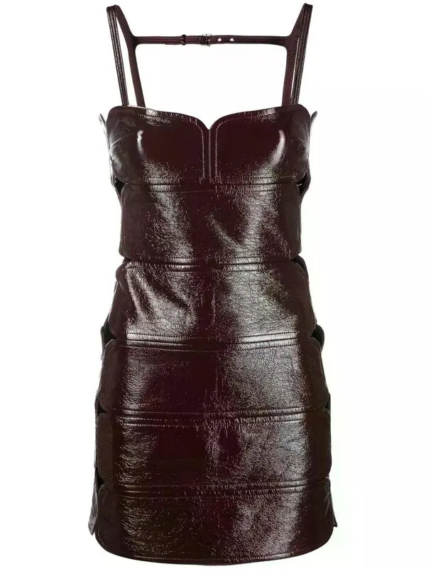 COURREGES Sleeveless Panelled Minidress - Red