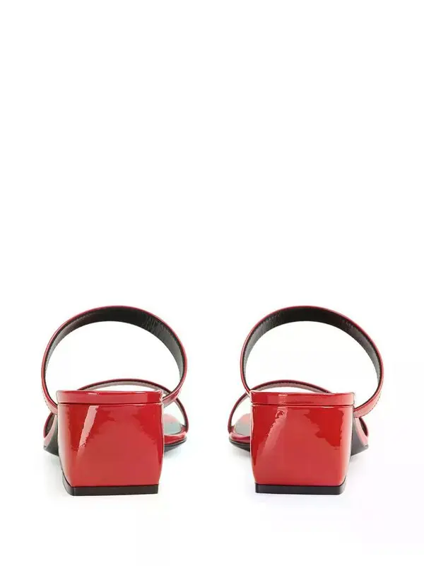 SERGIO ROSSI 45mm Patent Leather Sandals - Red