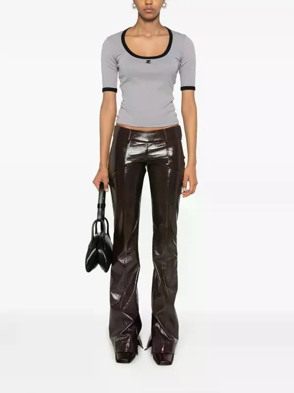 COURREGES Contrast Trim T-shirt