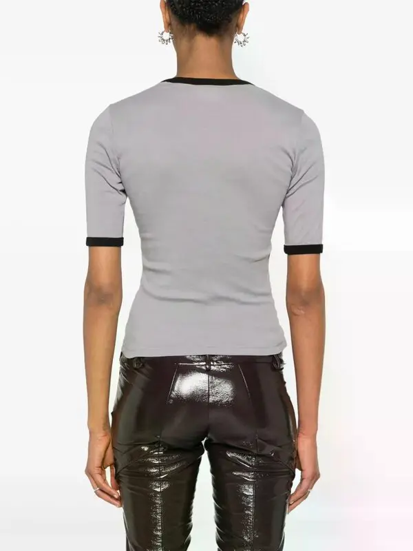 COURREGES Contrast Trim T-shirt