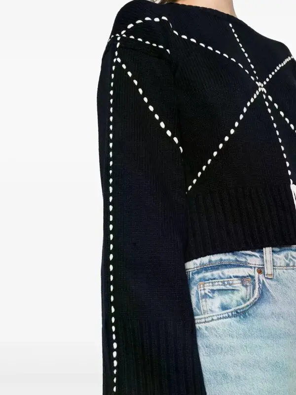 Kenzo Sashiko-stitch Wool Blend Jumper