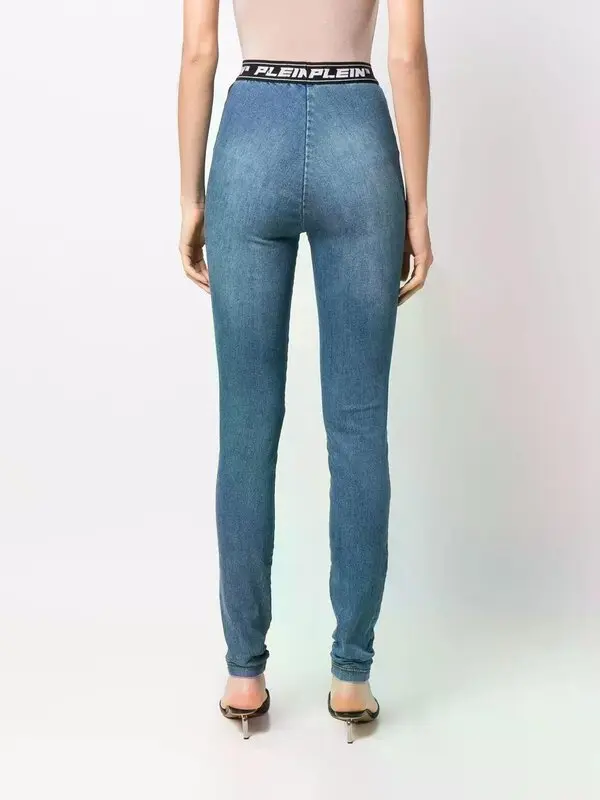 Philipp Plein Logo-waistband Leggings