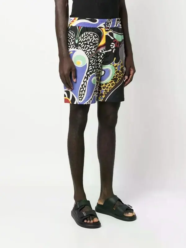Moschino Graphic Print Silk Shorts
