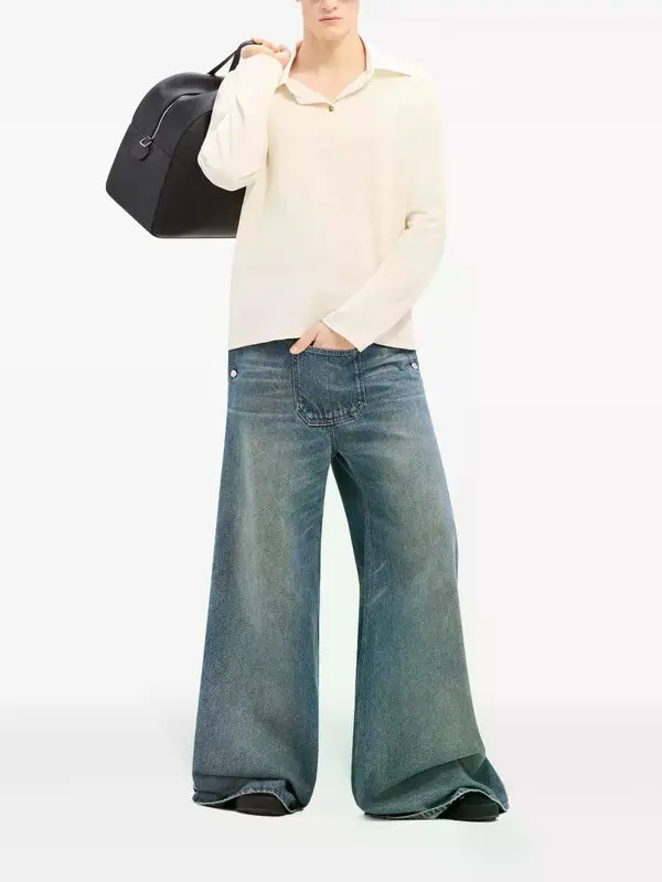 COURREGES Mid-rise Wide-leg Jeans - Blue