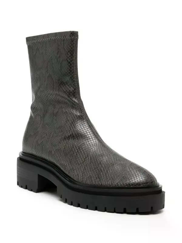 Senso Peyton Iii 50mm Snakeskin-effect Boots - Neutrals