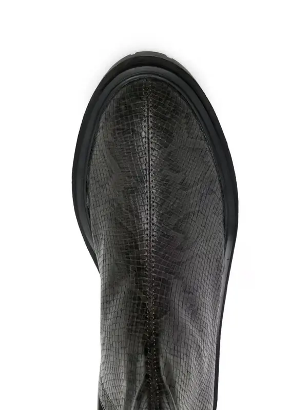 Senso Peyton Iii 50mm Snakeskin-effect Boots - Neutrals