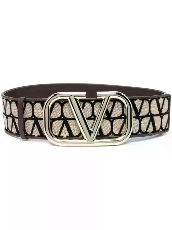 Valentino Garavani Toile Iconographe Jacquard Belt - Brown