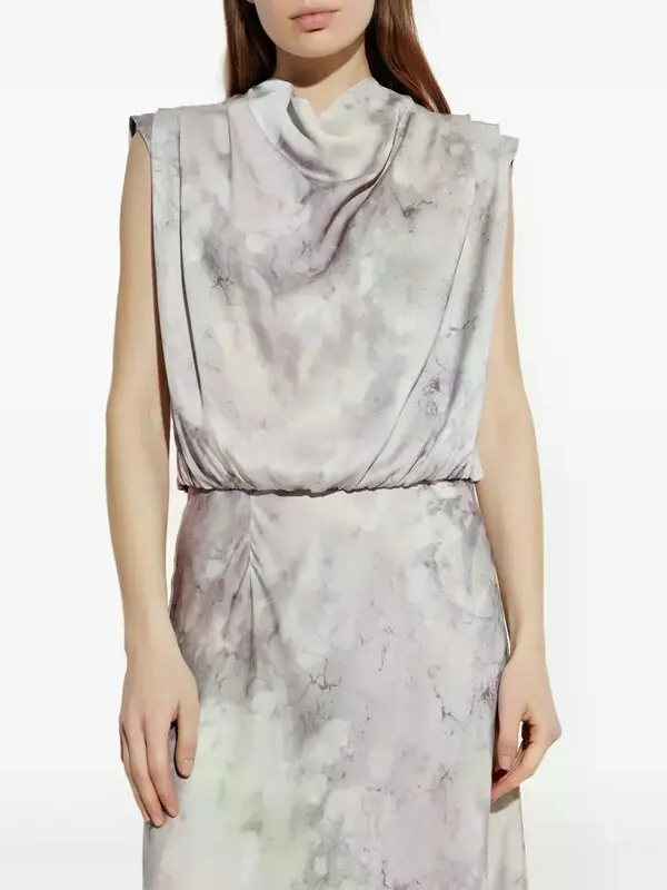 GESTUZ Sleeveless Draped Top