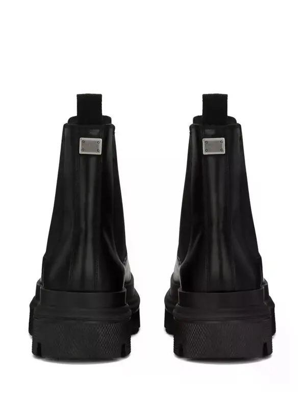 Dolce & Gabbana Brushed Leather Chelsea Boots
