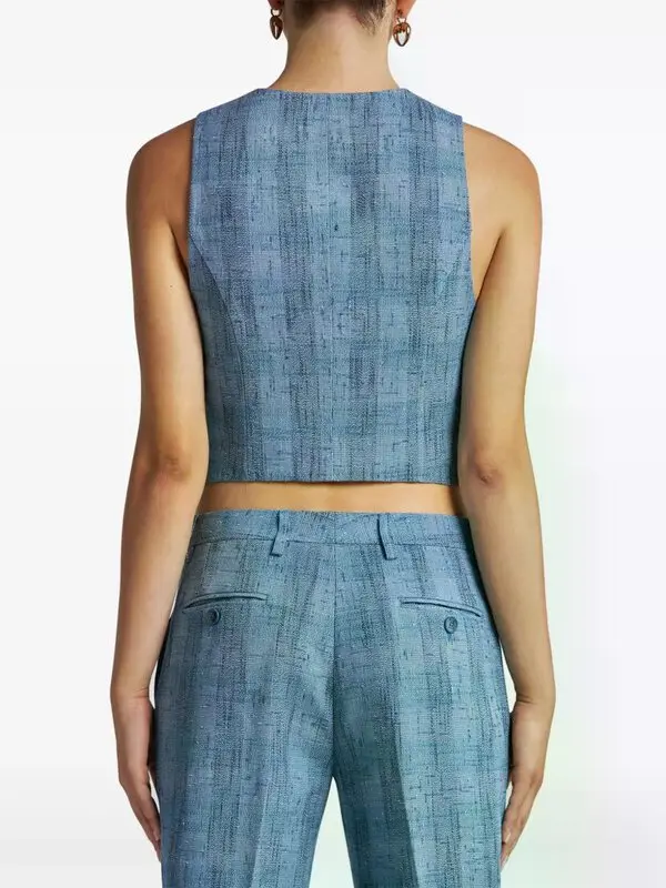 Etro Slub Waistcoat - Blue