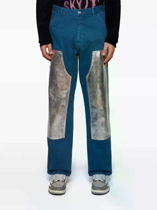BLUEMARBLE Knee-patch Straight Leg Jeans