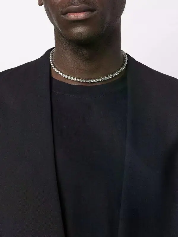 Dsquared2 Crystal Embellished Choker Necklace - Silver