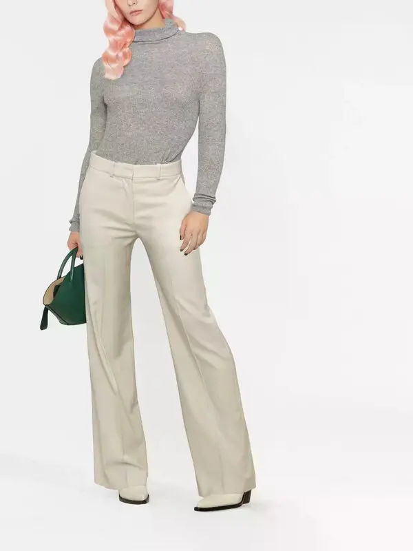 Fabiana Filippi Ribbed Roll Neck Jumper - Grey