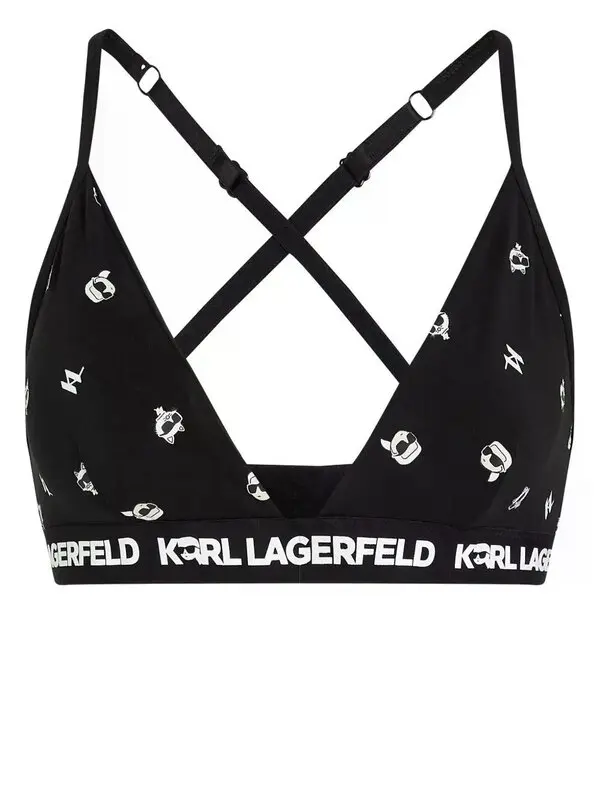 Karl Lagerfeld Ikonik 2.0 Padded Bralette - Black