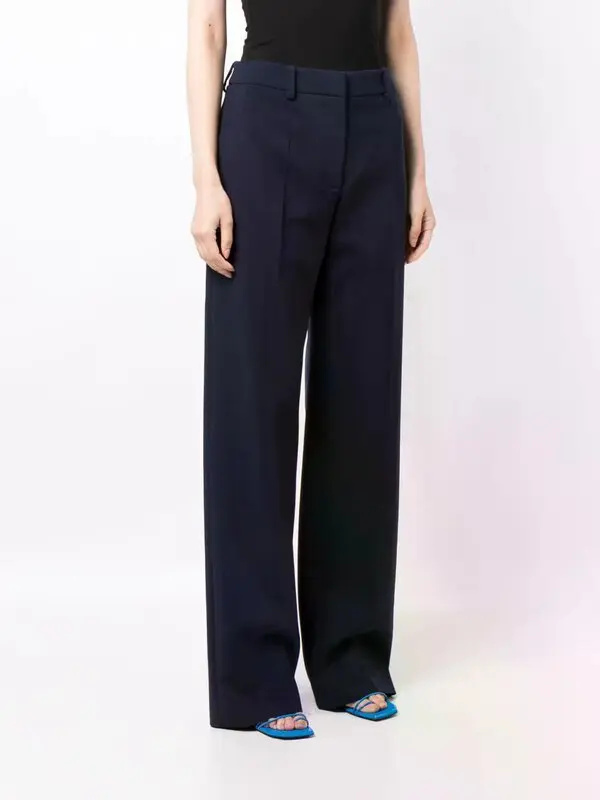 Off-White Wide-leg Virgin Wool-blend Trousers