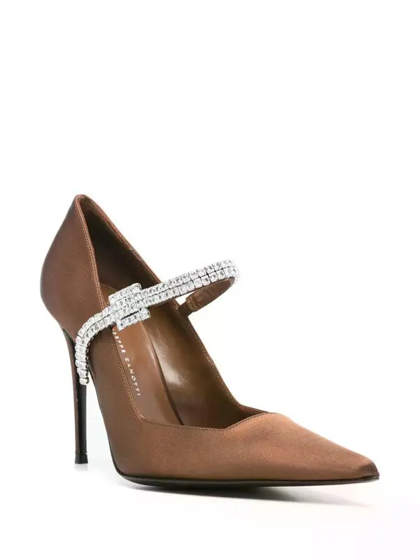 GIUSEPPE ZANOTTI Raquel Crystal Buckle Strap Pumps
