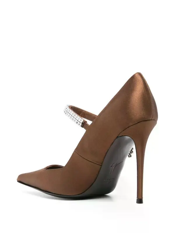 GIUSEPPE ZANOTTI Raquel Crystal Buckle Strap Pumps