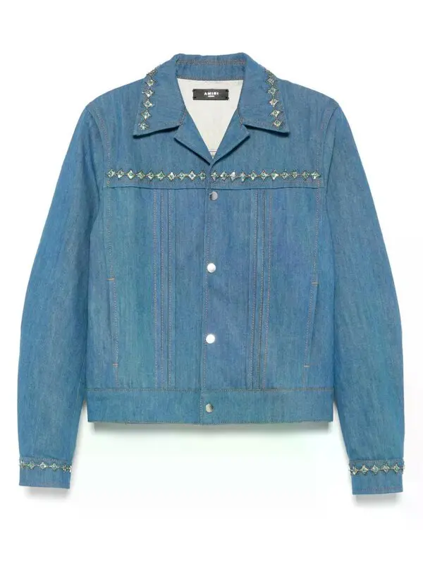 Amiri Crystal-embellished Denim Jacket