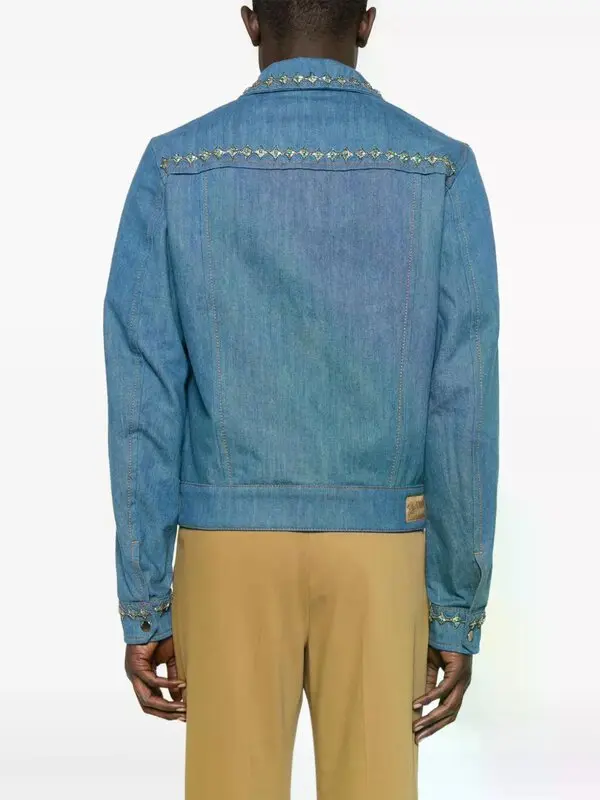 Amiri Crystal-embellished Denim Jacket