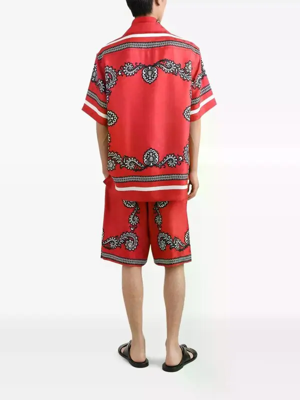 Dolce & Gabbana Printed Bermuda Shorts - Red