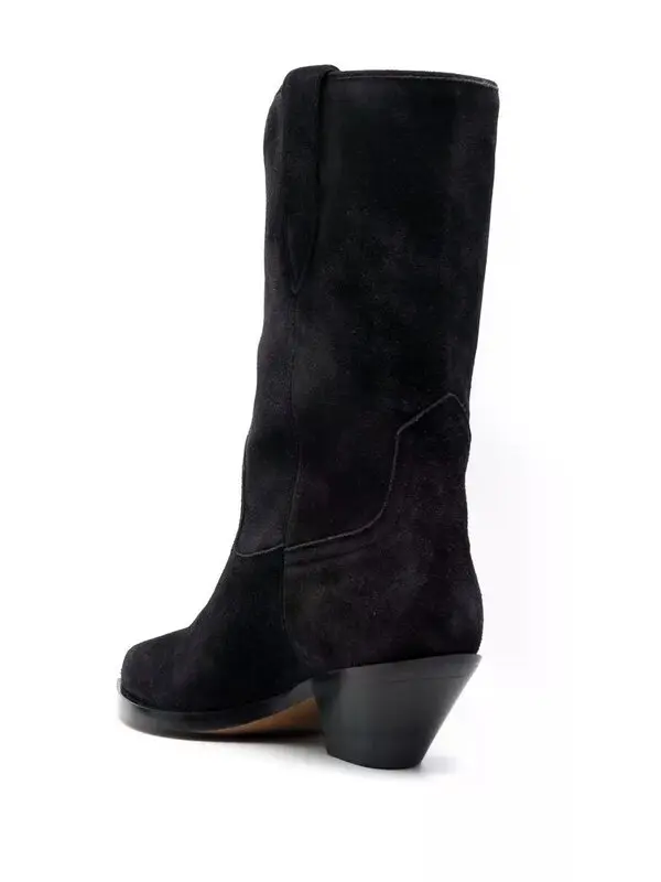 Isabel Marant Étoile Dahope Suede Western-style Boots - Black