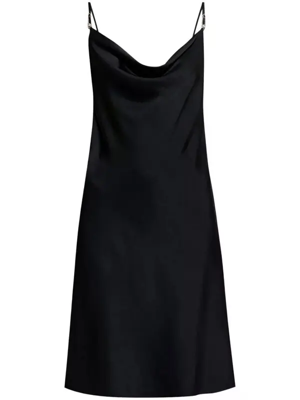 Versace Camisole Dress With Medusa Safety Pin Detail