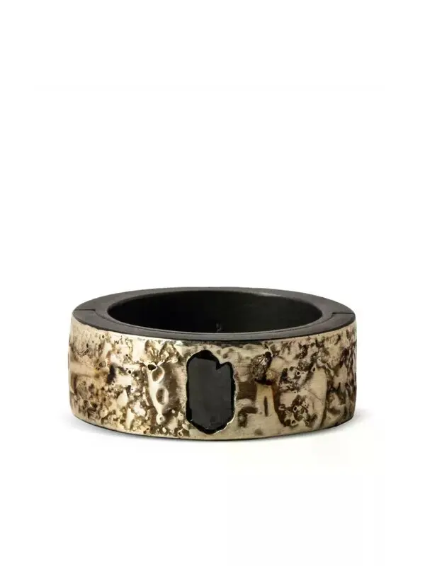 PARTS OF FOUR Sistema Diamond Sterling Silver Ring - Black