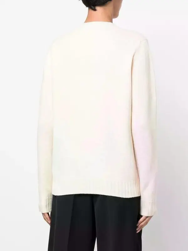 JIL SANDER Wool Crew Neck Jumper - Neutrals