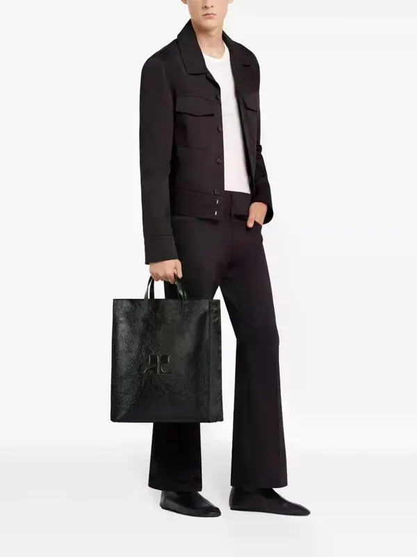 COURREGES Naplack Tote Bag - Black