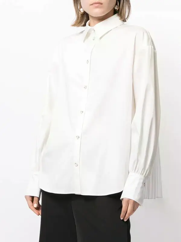 ADEAM Camellia Pleated Poplin Shirt