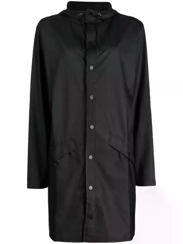 Rains Press-stud Waterproof Jacket - Black