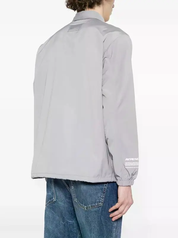 AAPE BY *A BATHING APE Logo-appliqué Shirt Jacket - Grey