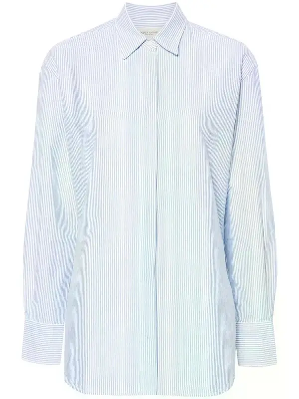 GOLDEN GOOSE Oxford Striped Shirt - Blue
