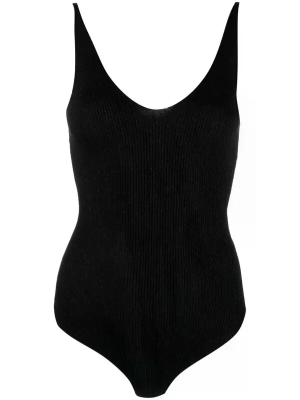 RXQUETTE Shimmering Ribbed Bodysuit