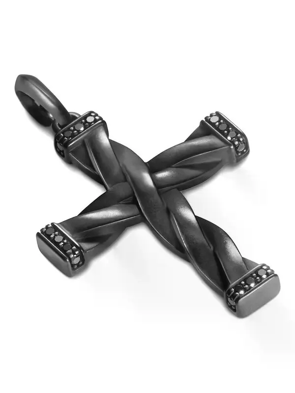 David Yurman Helios Cross Pendant With Diamonds