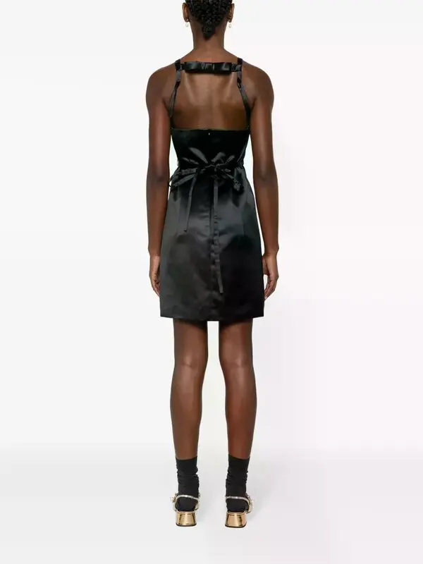 PATOU Belted Satin Mini Dress