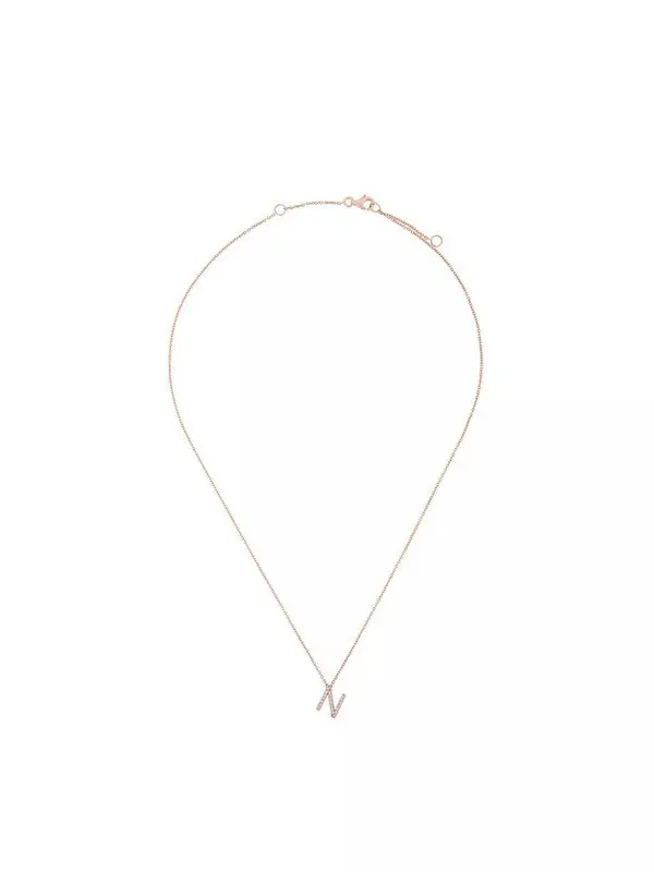 ALINKA Rose Gold Diamond Letter N Pendant Necklace