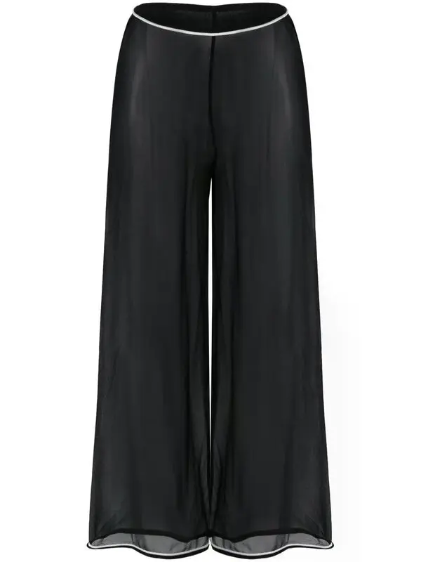 BODE Juana Sheer Silk Trousers - Black