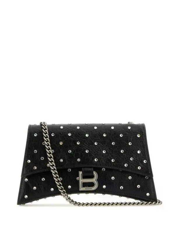 Balenciaga Small Crush Shoulder Bag - Black