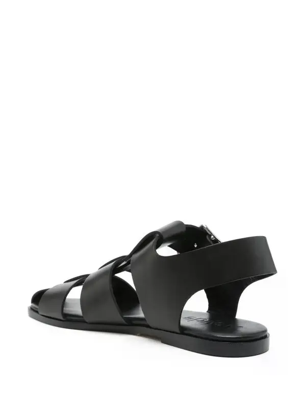 AeydĒ Leather Caged Sandals With Side Buckle
