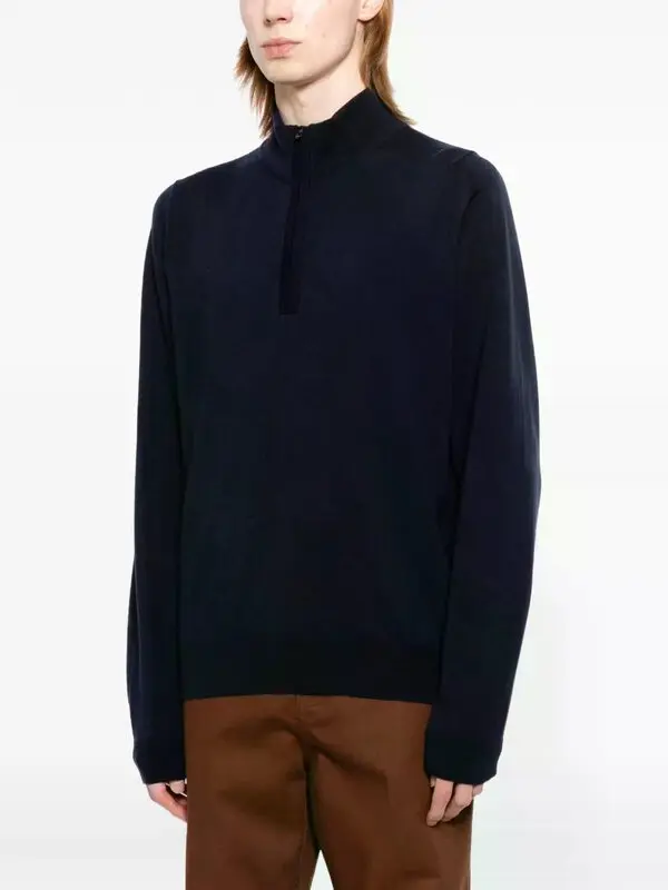 John Smedley Virgin Wool Half-zip Jumper