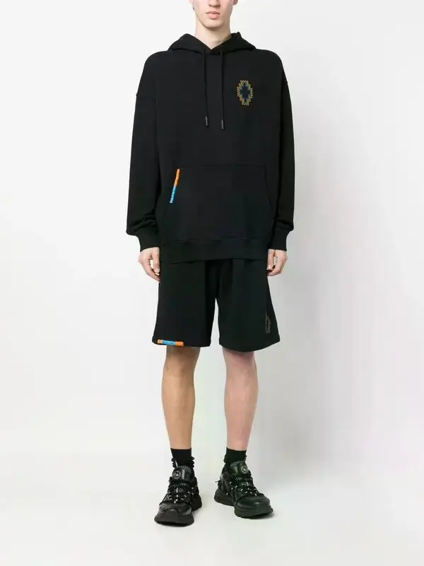 COUNTY OF MILAN Cross-embroidered Drawstring Hood