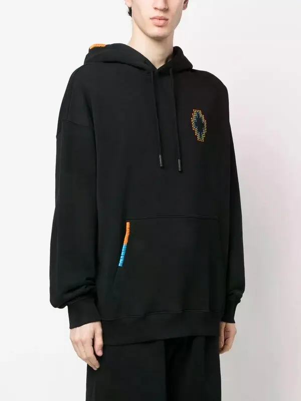 COUNTY OF MILAN Cross-embroidered Drawstring Hood