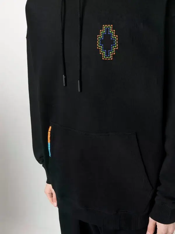COUNTY OF MILAN Cross-embroidered Drawstring Hood