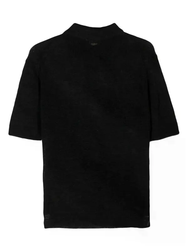 DELL'OGLIO Open-knit Polo Shirt