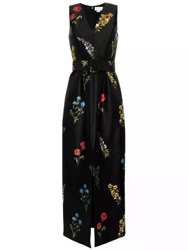 Sachin & Babi Marsden Floral-print Gown - Black