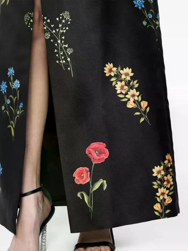 Sachin & Babi Marsden Floral-print Gown - Black