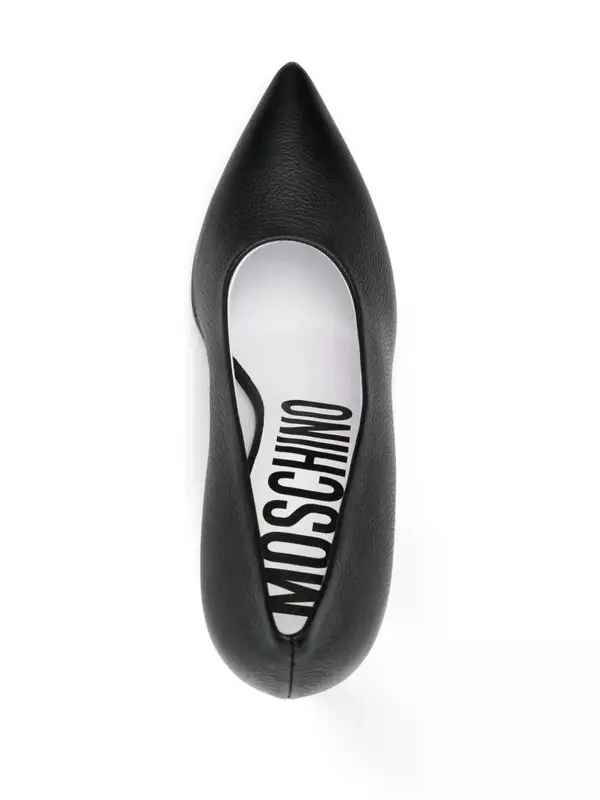 Moschino 100mm Leather Pointed Toe Pumps