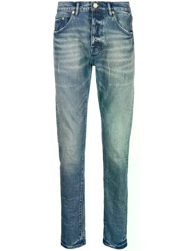 PURPLE BRAND P001 Low-rise Slim-leg Jeans