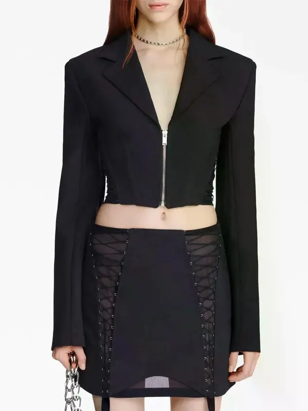 DION LEE Zipped Cropped Blazer